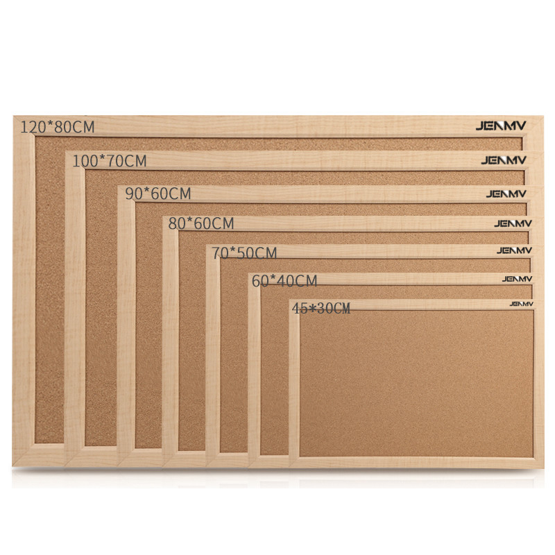 JENMV Quartet Cork Board Bulletin Board 90 X 60CM Corkboard Oak 
