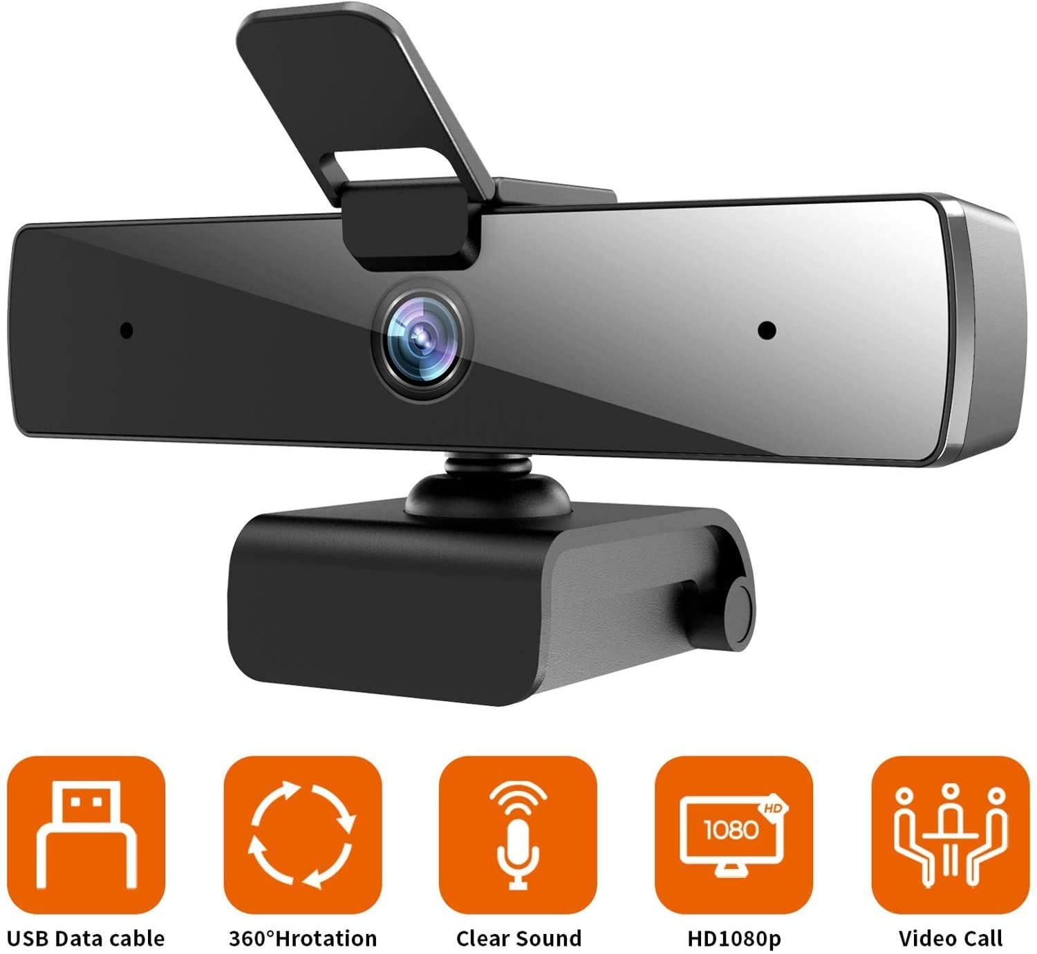 Camara with microphone Ideal for video calls or online classes, PC ...
